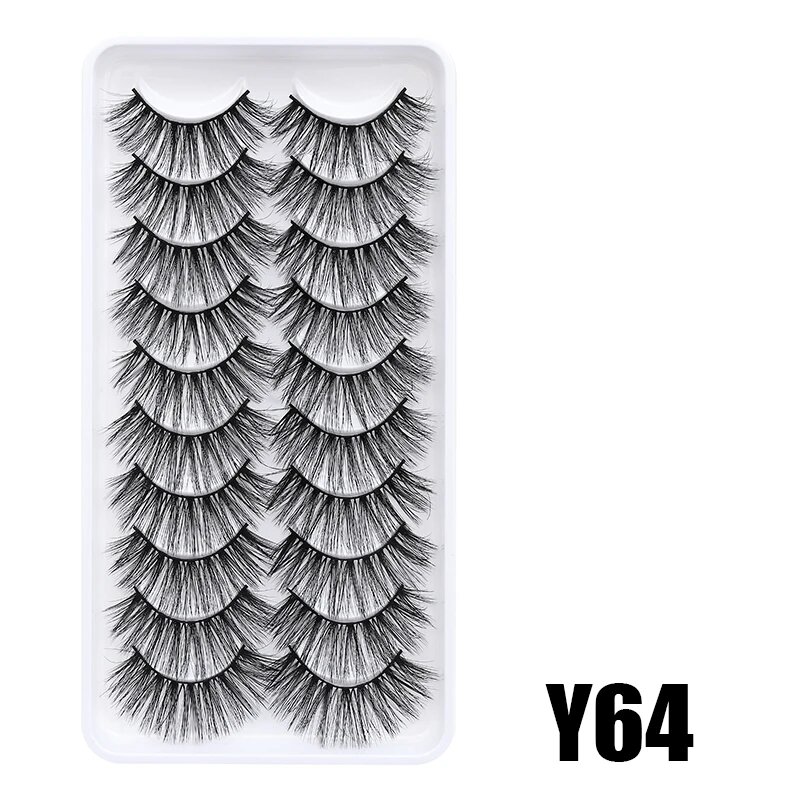 ДINGSEN накладные ресницы 3D черные Y64, 10 пар