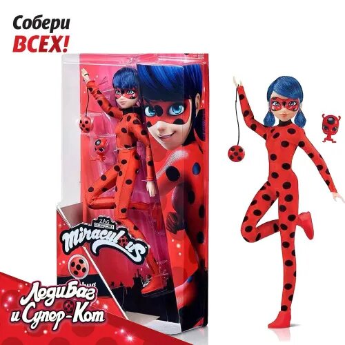 Кукла "Леди Баг и Супер-кот", Леди Баг с аксессуарами 27 см, Miraculous, 50001