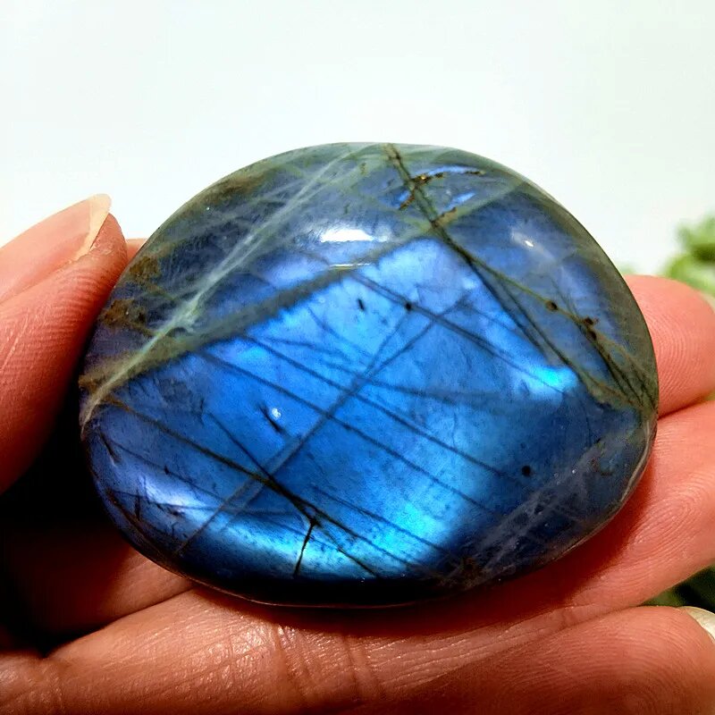 Лабрадорит Пальмовый камень EBET Синий, A25 46g