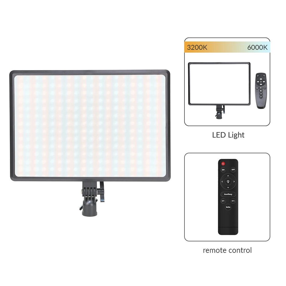 Студийный LED свет SZKOSTON 3200-6000K с пультом, Plug Type: JP