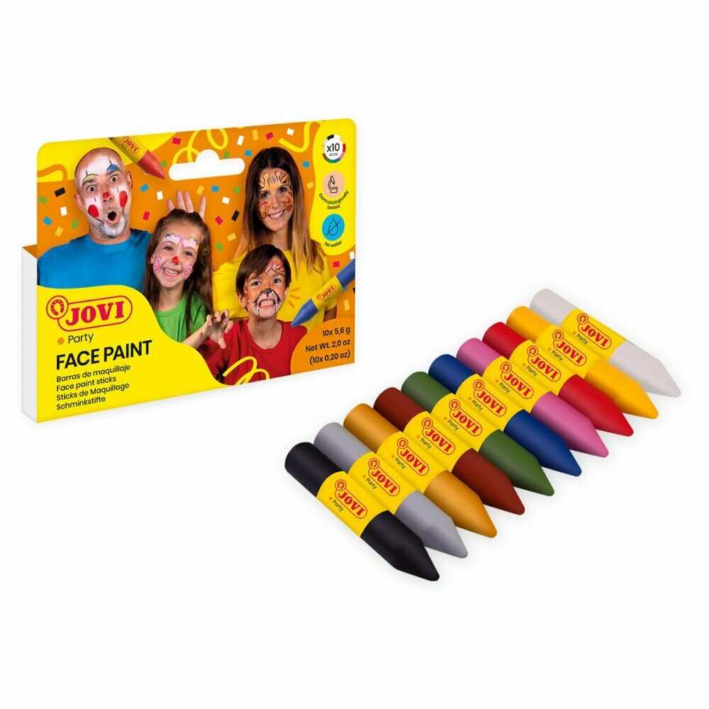 Грим для лица JOVI (Испания), 10 цветов, пигментированный воск, 176