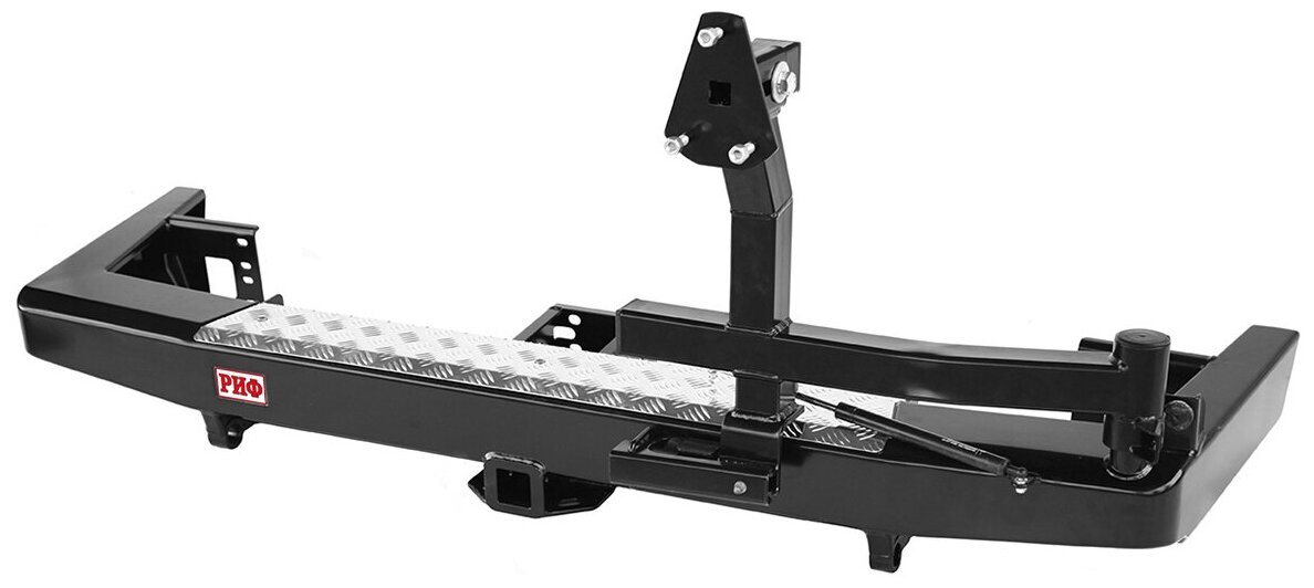 Бампер РИФ силовой задний УАЗ Патриот 2015+ с квадратом под фаркоп и калиткой стандарт