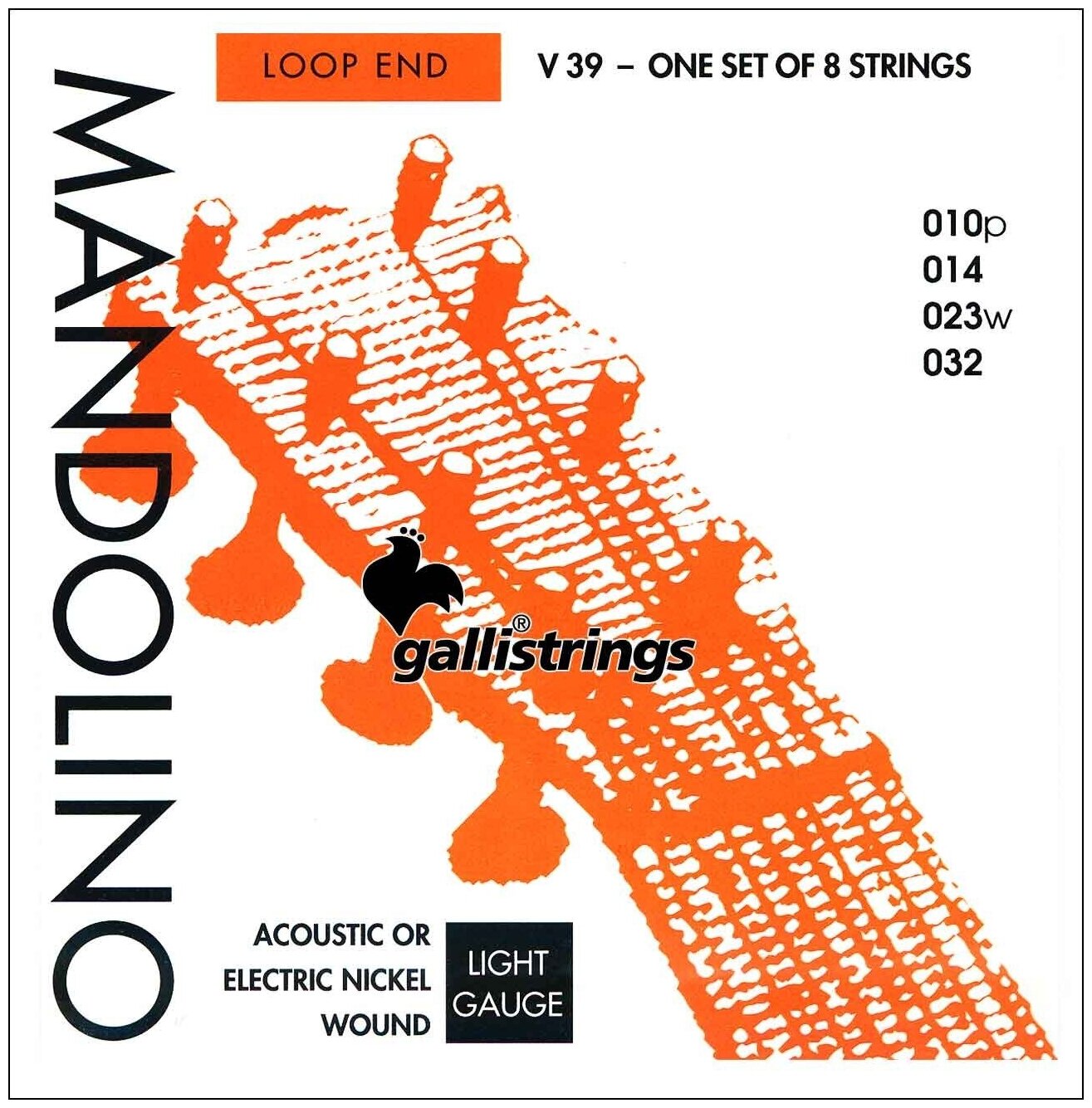 Струны для мандолины Galli Strings V039 10-32