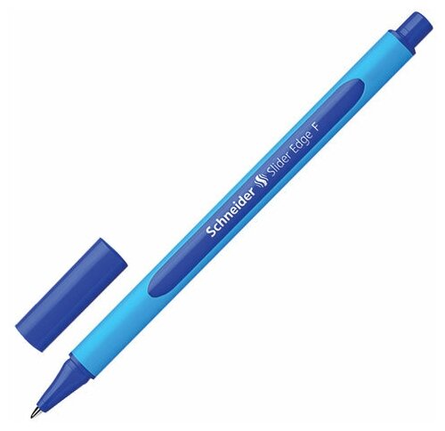Ручка шариковая SCHNEIDER"Slider Edge F", синяя, трехгранная, узел 0.8 мм, линия письма 0.4 мм, 152003