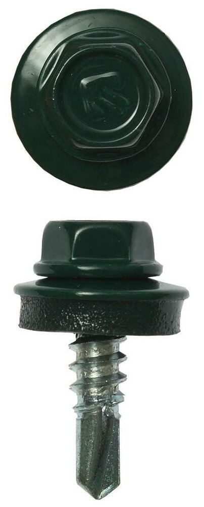 Кровельные саморезы для металлических конструкций ЗУБР СКМ Профессионал зеленый насыщенный 19 х 5.5 мм 2 500 шт. (4-300310-55-019-6005)