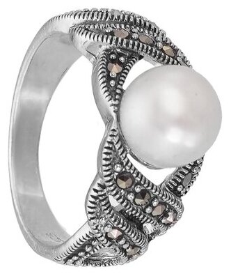 Кольцо, серебро, 925 проба, жемчуг культивированный