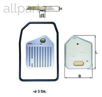 MAHLE HX163KIT фильтр АКПП! с прокладкой\ BMW E34/E36/E38/E39 89>