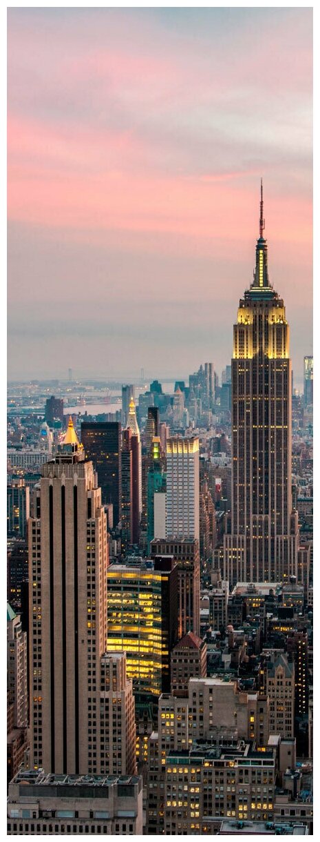 Фотообои URBAN Design Рассвет над небоскребами 100х270 см