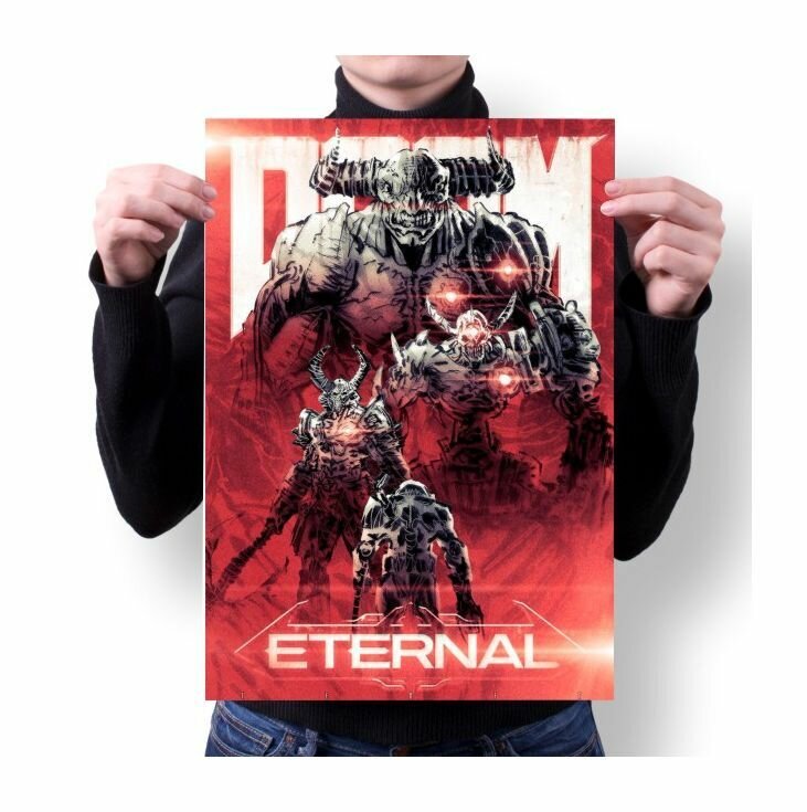 Плакат А4 Принт "Дум Doom" - 2