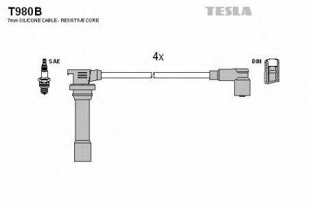 Провода зажигания MAZDA 323 1994-98 1.5 TESLA T980B