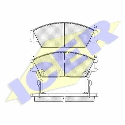 Комплект тормозных колодок Icer 180887