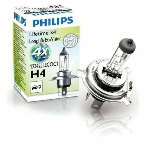 Лампа автомобильная H4 12V- 60/55W (P43t) LongLife EcoVision Philips 12342llecoc1