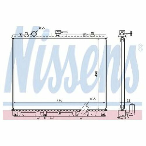 Основной радиатор (двигателя) Nissens 62895A для Mitsubishi L 200, Pajero Sport I