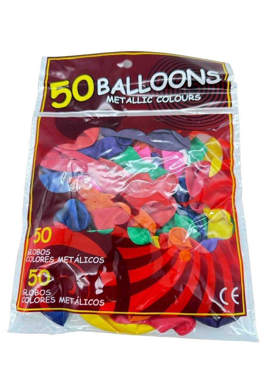 Набор воздушных шаров Metallic Colours, латекс, диаметр 23 см, 50шт