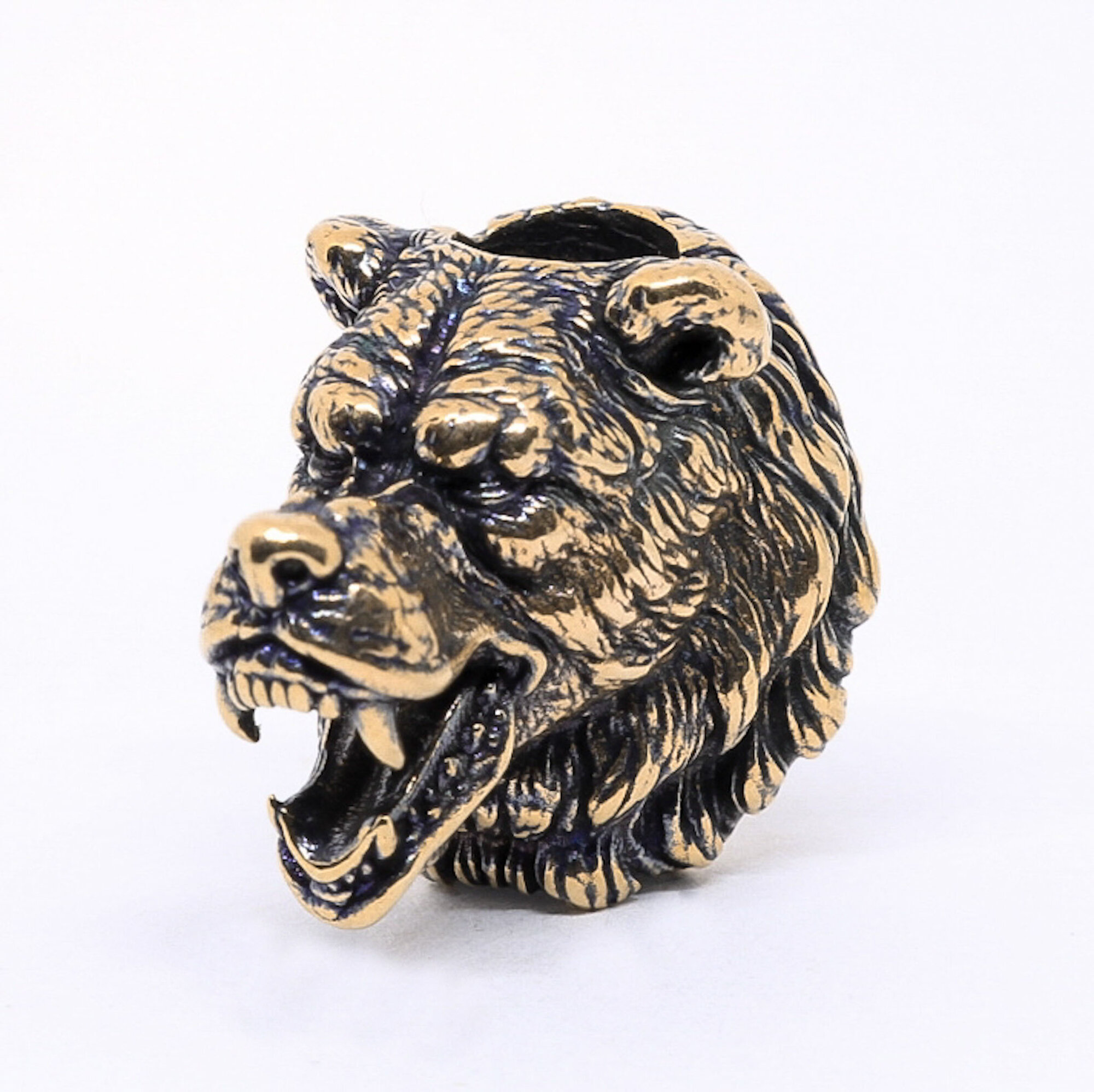 Бусина Медведь с лапой Велеса Авторская бронза Рязанская литейная мастерская