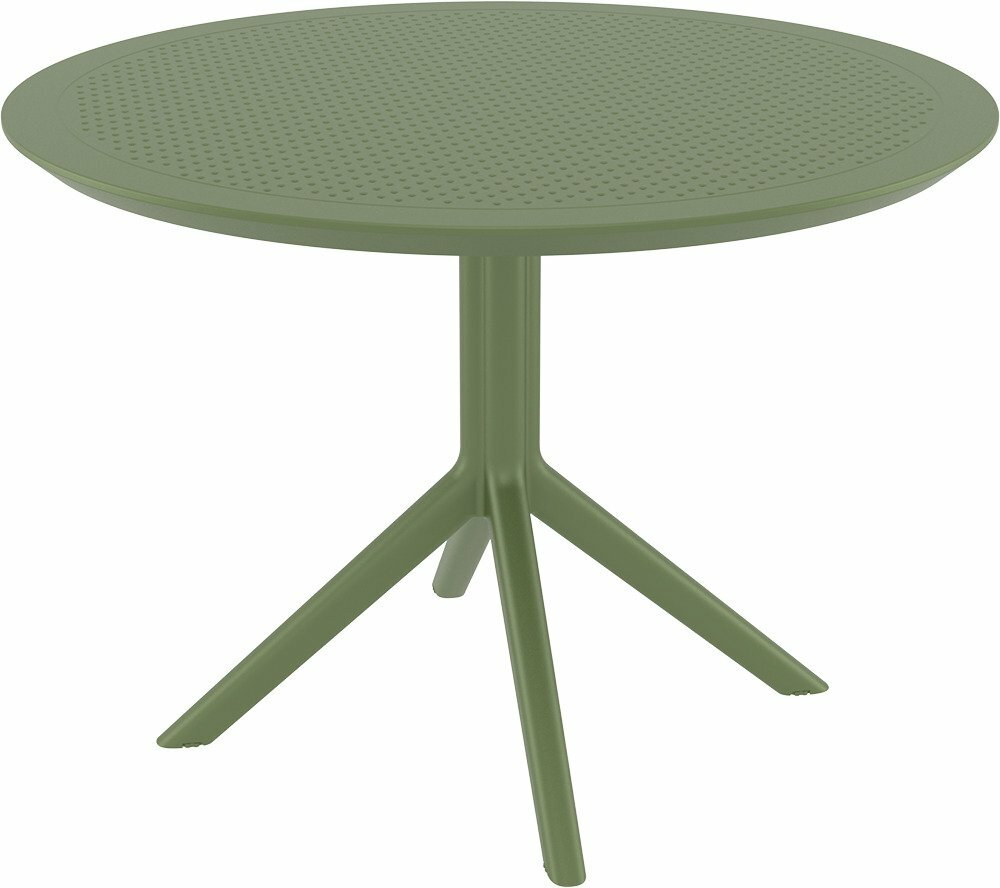 Стол пластиковый обеденный ReeHouse Sky Table Ø105 Оливковый