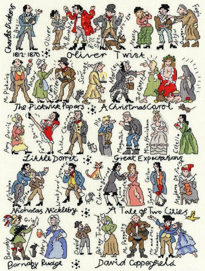 Вышивка Частичная, "Чарльз Дикенс" 14 Aida Bothy Threads (Великобритания) арт. XPS6