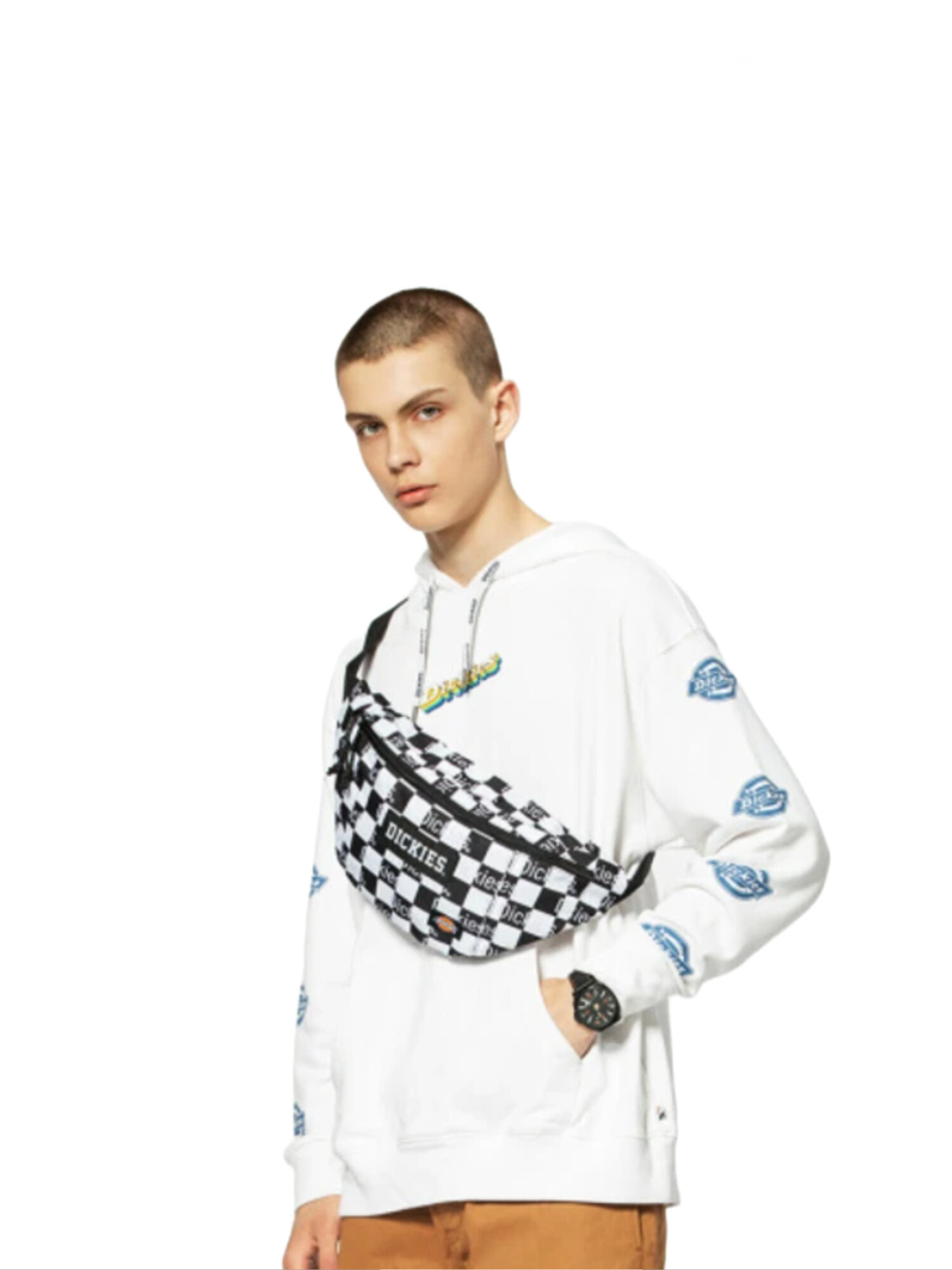 Сумка кросс-боди Dickies, черный, белый — фото 1