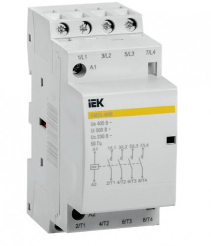 Контактор модульный Iek КМ20-40М AC, MKK11-20-40