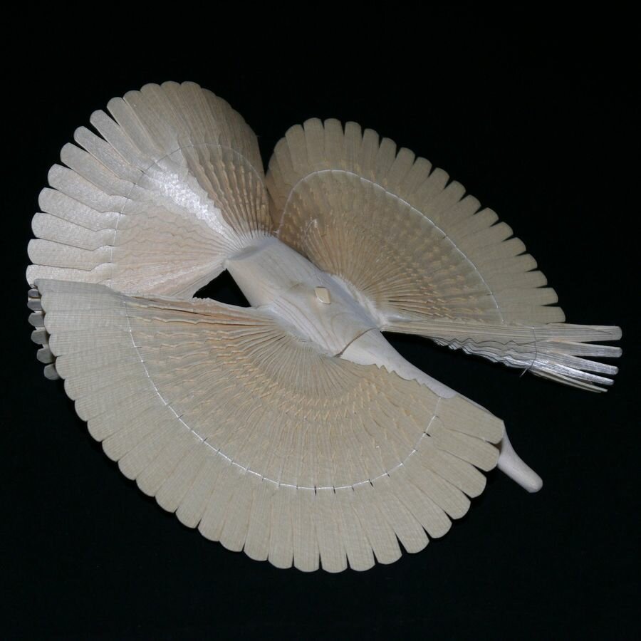 Щепная птица счастья (20 см.), ручная работа