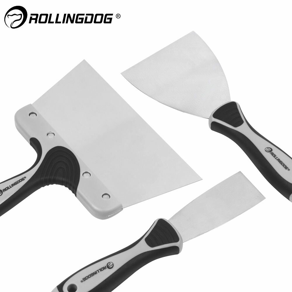Набор шпателей Rollingdog 1.5/ 4/ 8" (37/100/200мм), серия Professional, арт.50369