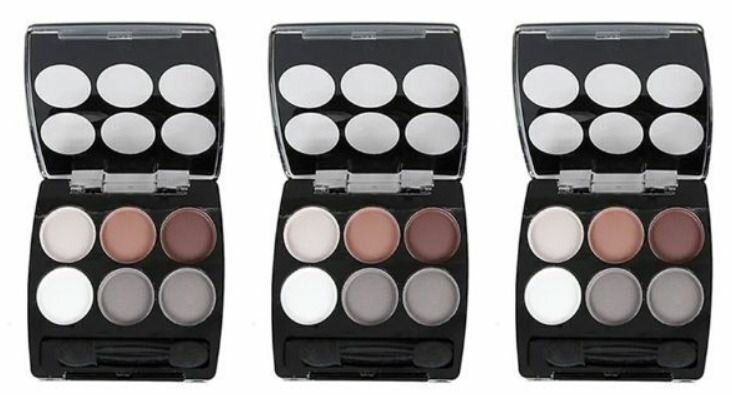 Farres cosmetic Тени для век матовые, шестицветные, тон № 3, 3 шт