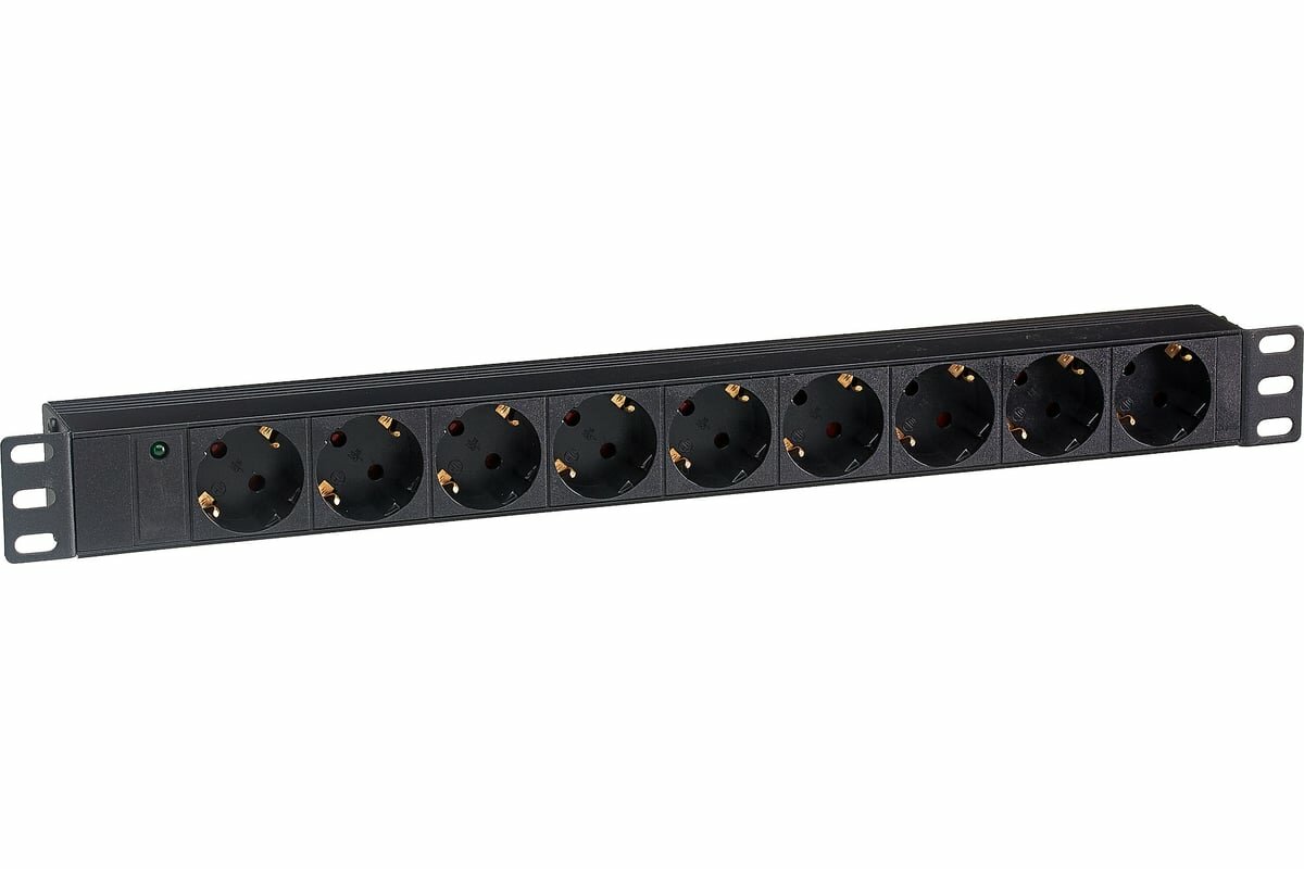 ExeGate Блок розеток ServerPro PDU-19H907 Al-9S-C20, 19,1U, алюм, 9Schuko, С20 280853