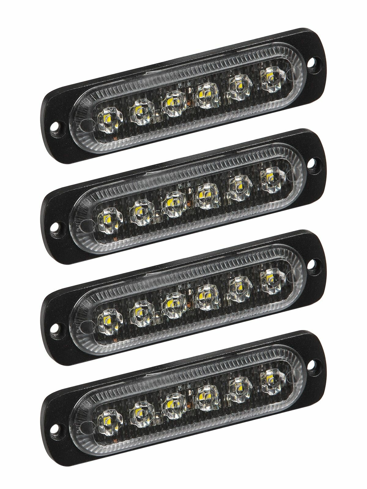 Стробоскоп автомобильный светодиодный (комплект - 4 шт) 10-30V Многорежимный. С пультом (26115)