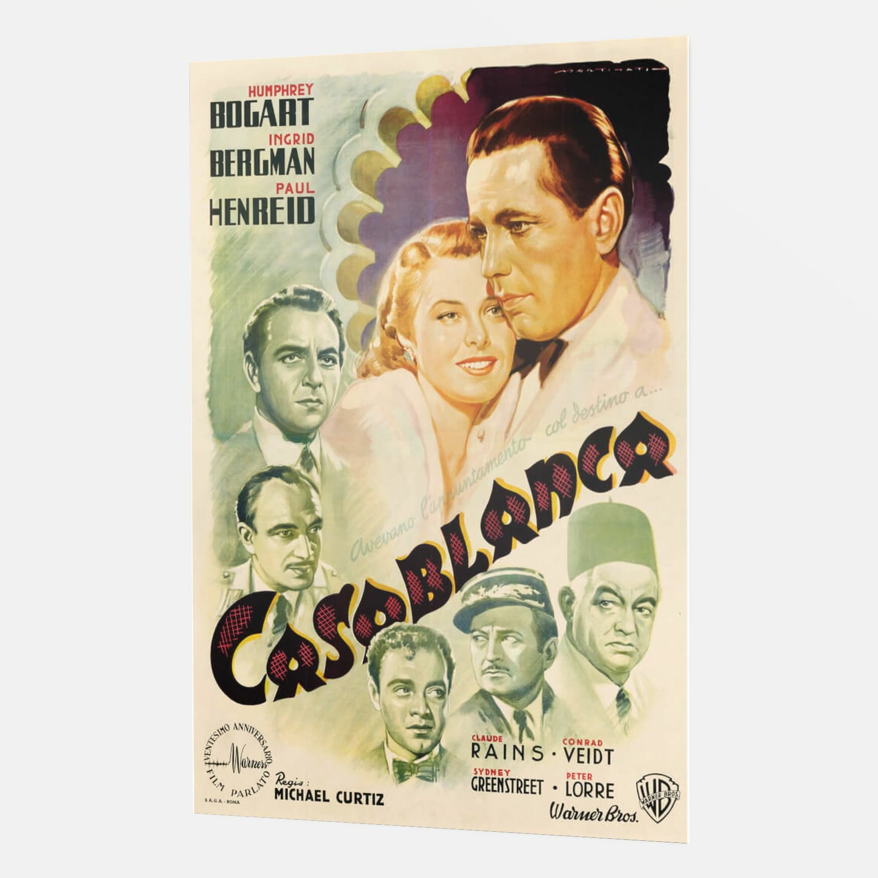 Постер (плакат) ретро, по фильму Касабланка 30x40 см. от Poster4me