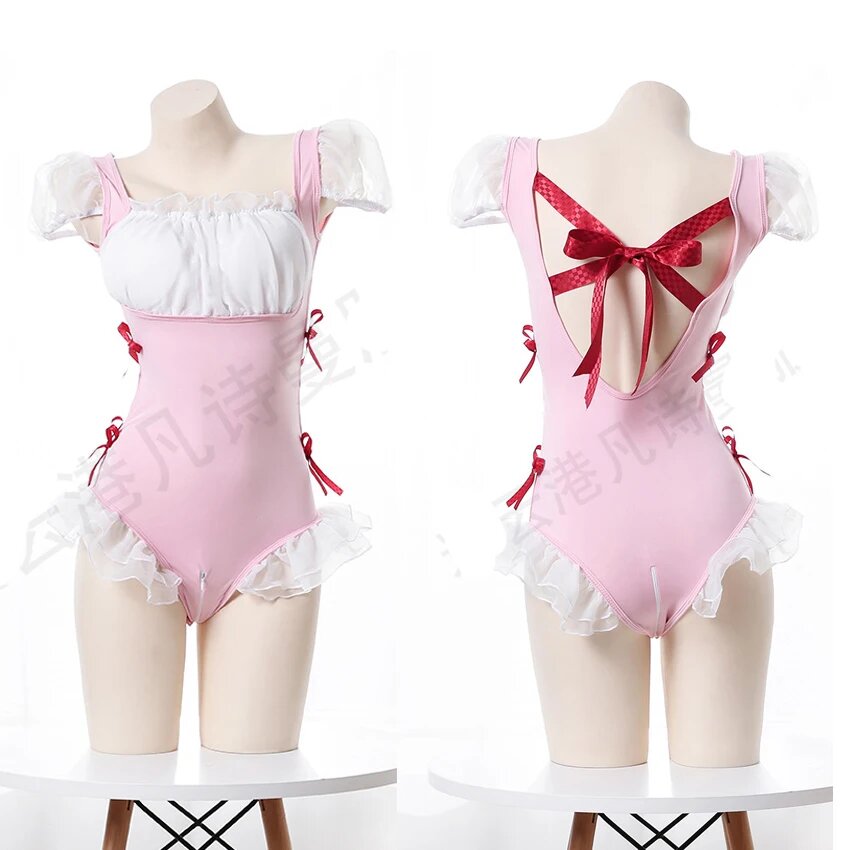 AniLV Аниме Девушка Косплей Боди розовый Розовый, D