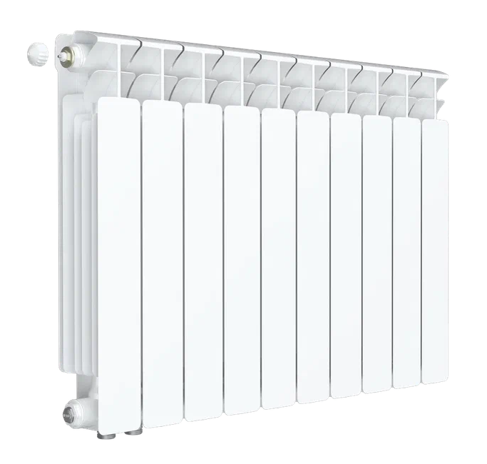 БиМеталлический радиатор Rifar Base Ventil 500 \ 10 секций \ с нижним правым подключением