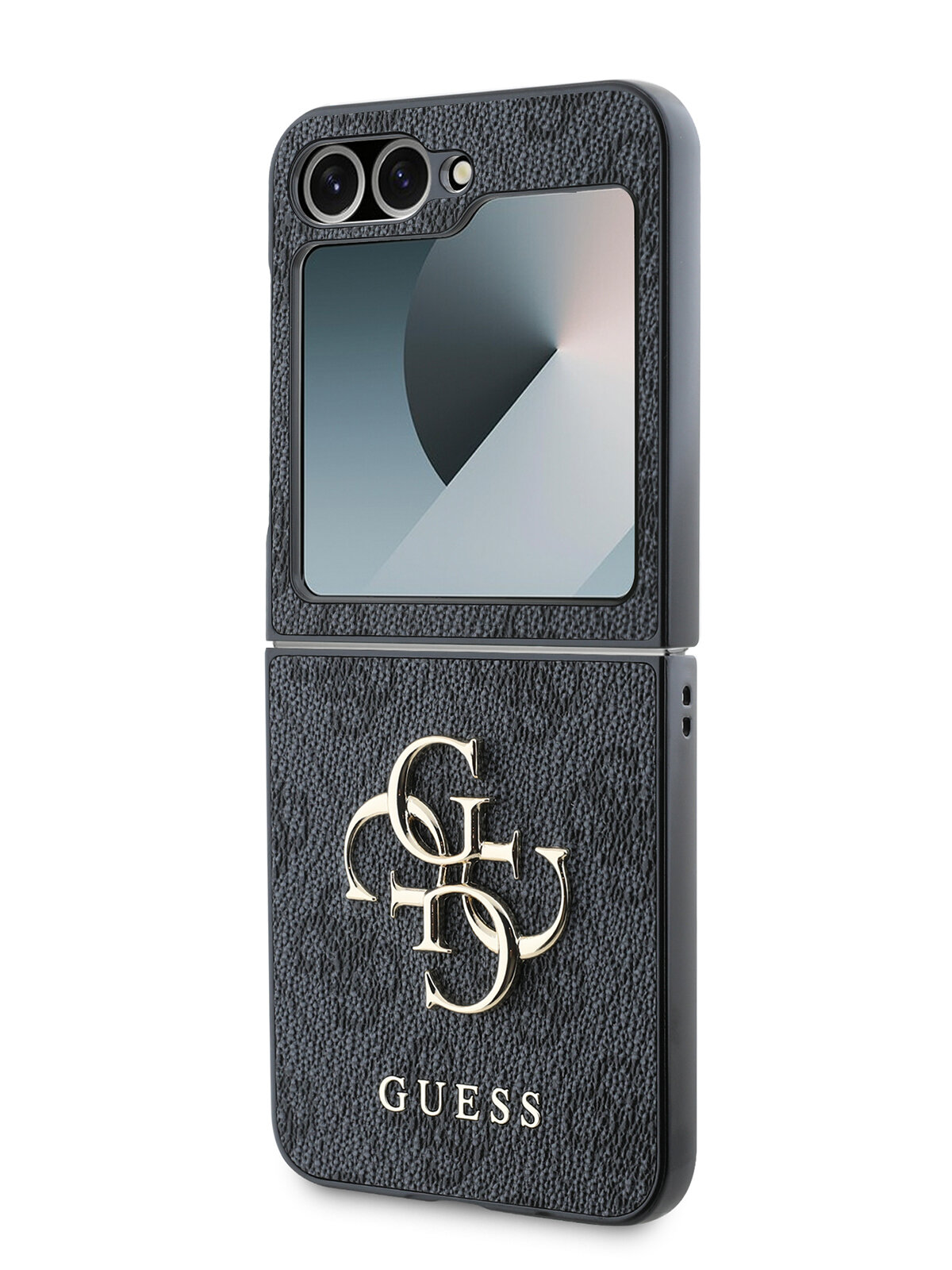Guess для Galaxy Z Flip6 чехол PU 4G Big metal logo Hard Black
