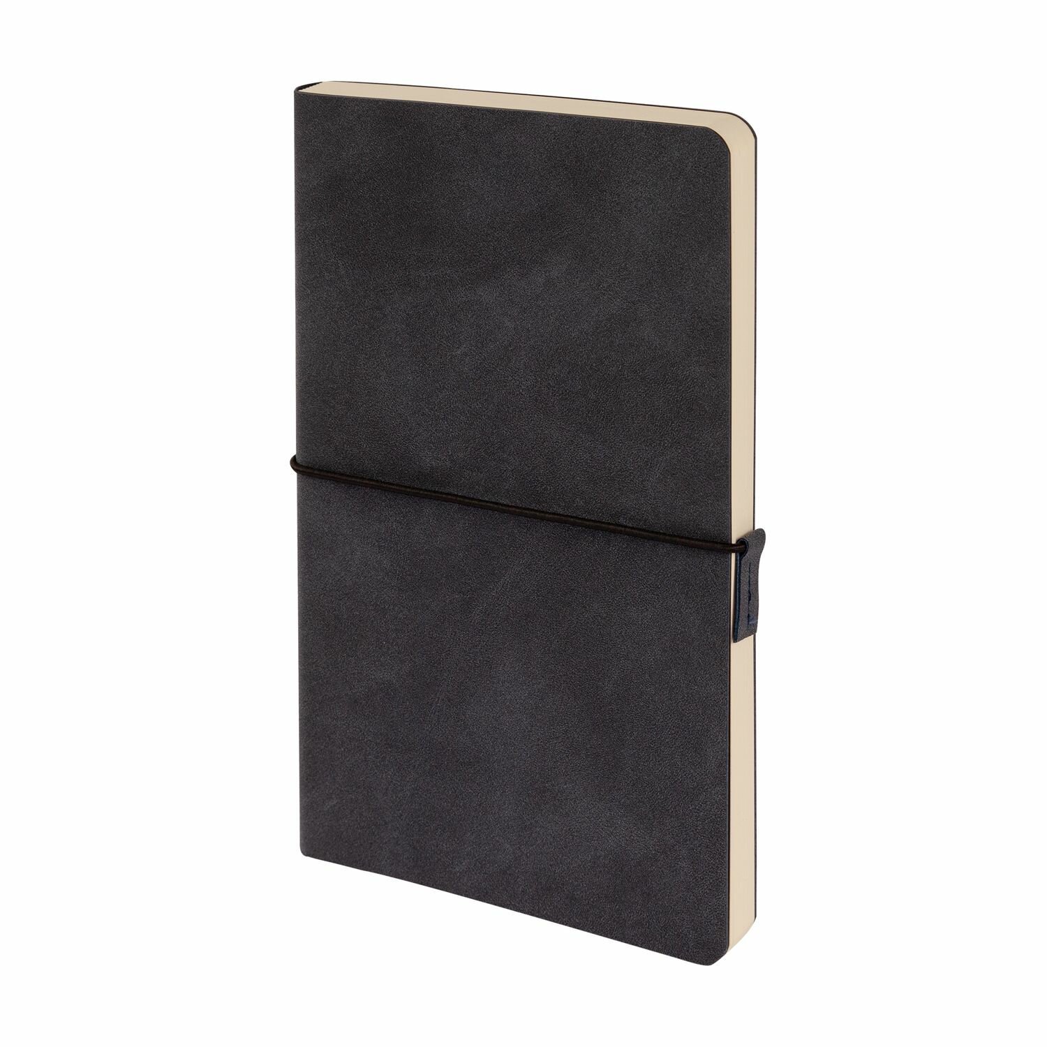 Блокнот для записей Bruno Visconti MODENA темно-синий с резинкой, ежедневник недатированный в мягкой обложке на резинке А5 планер / записная книжка / блокнот в линейку мужской арт.3-665/01