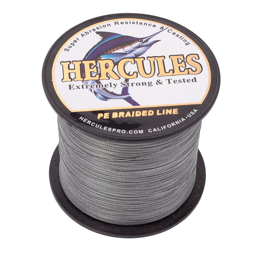 Hercules PE Плетёная леска, 150м, 0.70mm-180LB, Серый