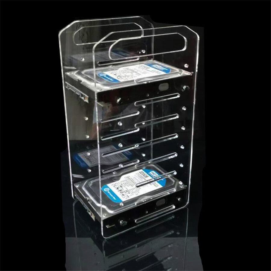Новая прозрачная стойка расширения жесткого диска-3,5-дюймовый Настольный Компьютер внешние жесткие диски HDD жесткие диски Клетка