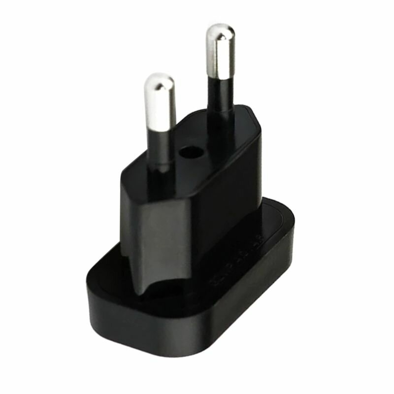 (1x) Американская вилка к европейской вилке - черная - 4,8