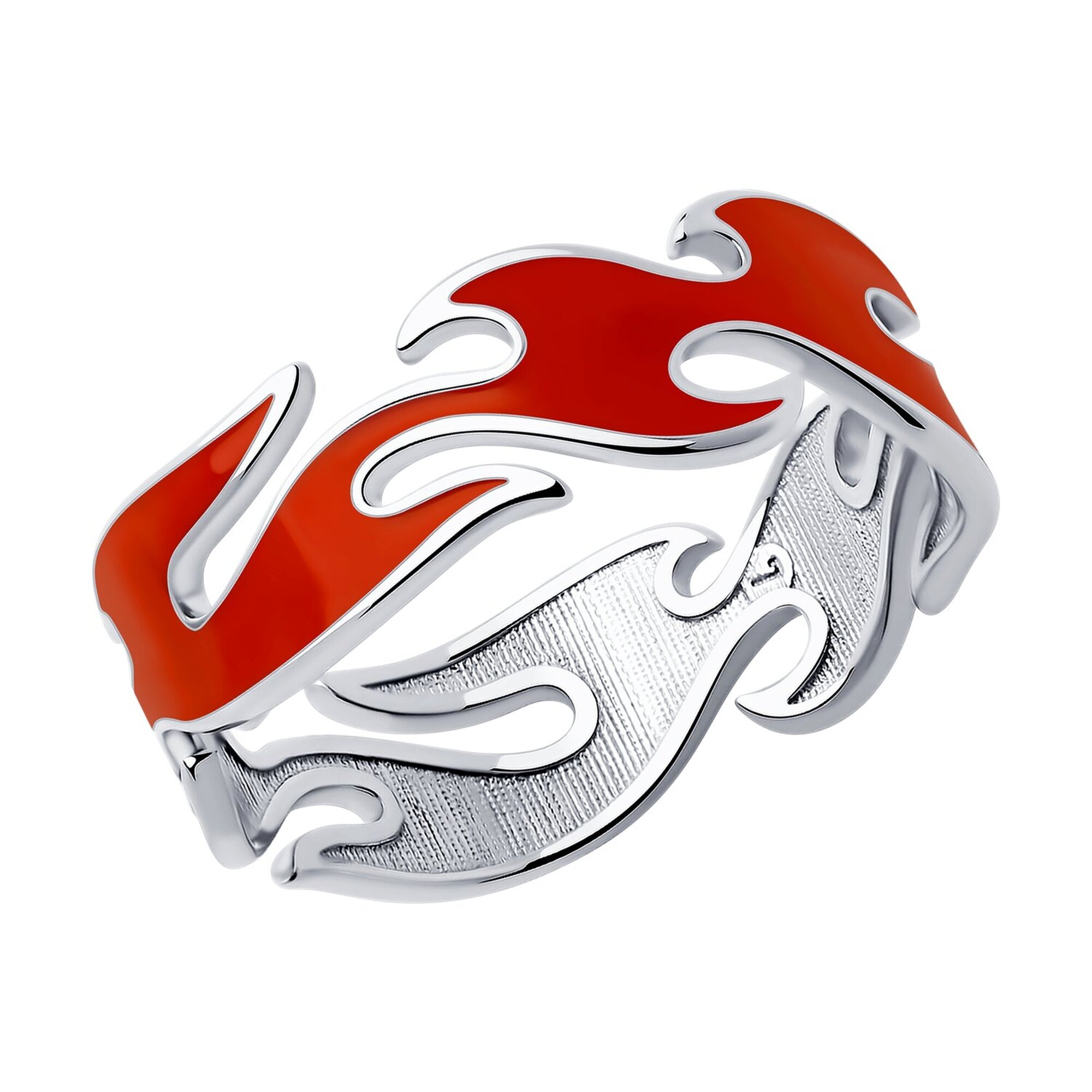 Кольцо, серебро, 925 проба, родирование, эмаль