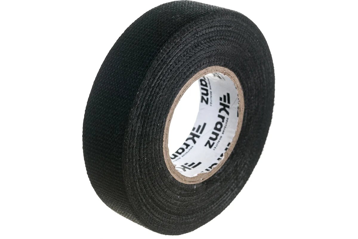 KRANZ Автомобильная изолента флис 0.3x19 мм 15 м KR-09-2906 для ремонта проводки