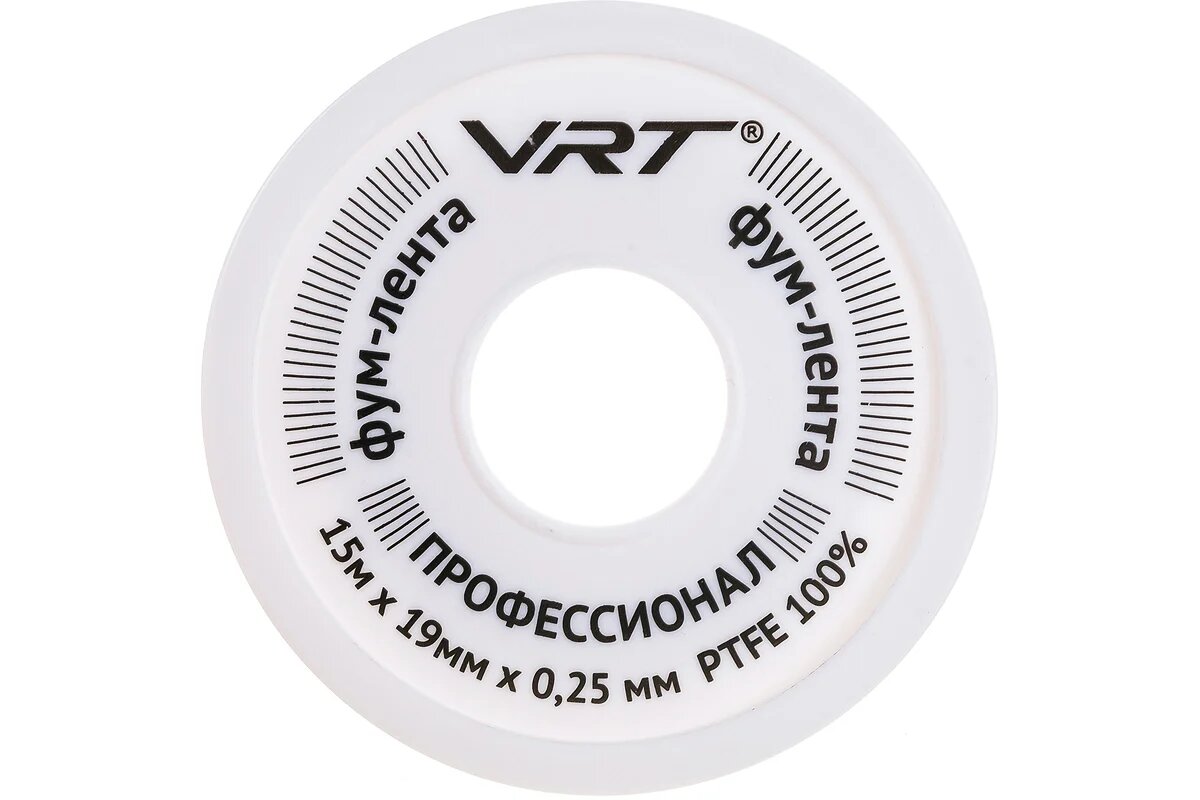 VRT ФУМ лента для водопровода и резьбовых соединений 19 мм x 0,25 мм x 15 м 530754