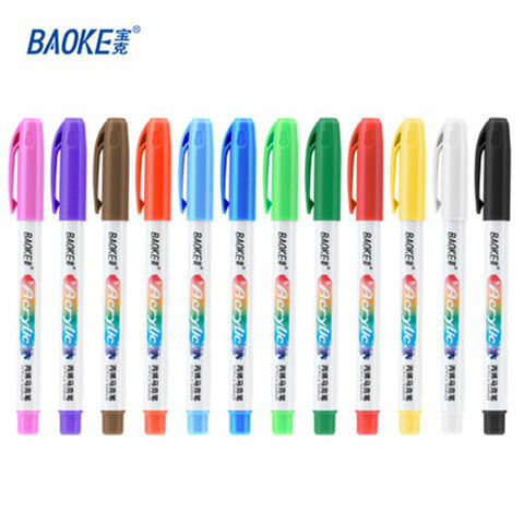 Фломастер Baoke 2938, акриловый, 12 цветов
