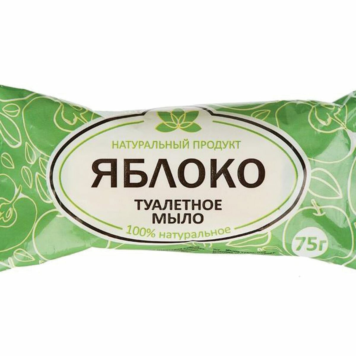 Мыло кусковое туалетное Агропром-Юг "Яблоко", натуральное, 75г (732299), 87шт.