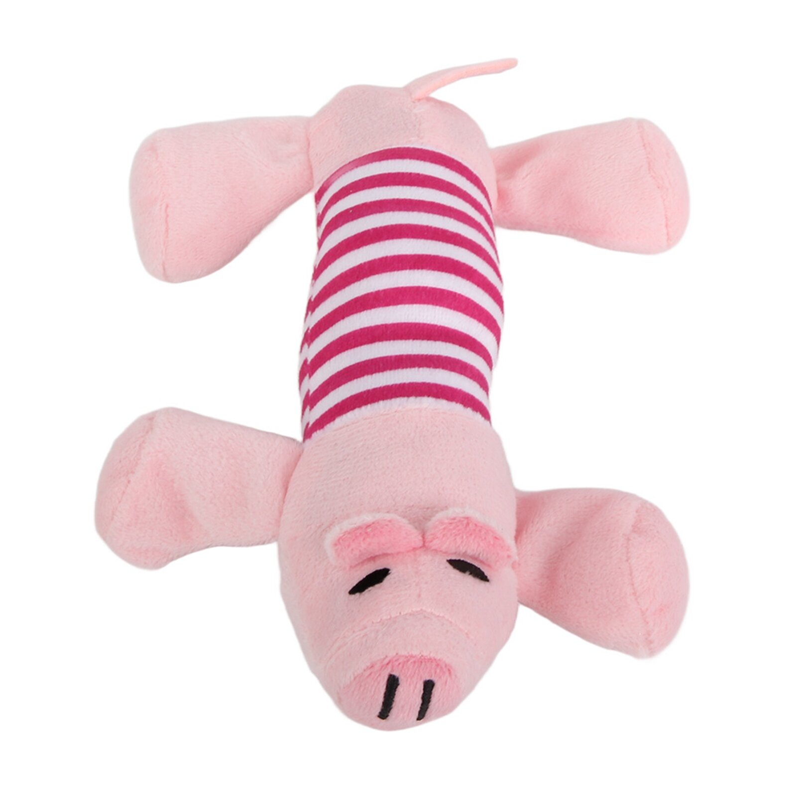 3 Different Animal Shape Types Pet Toy Puppy Chew Squeaky Plush Sound for Gift Pink Pig