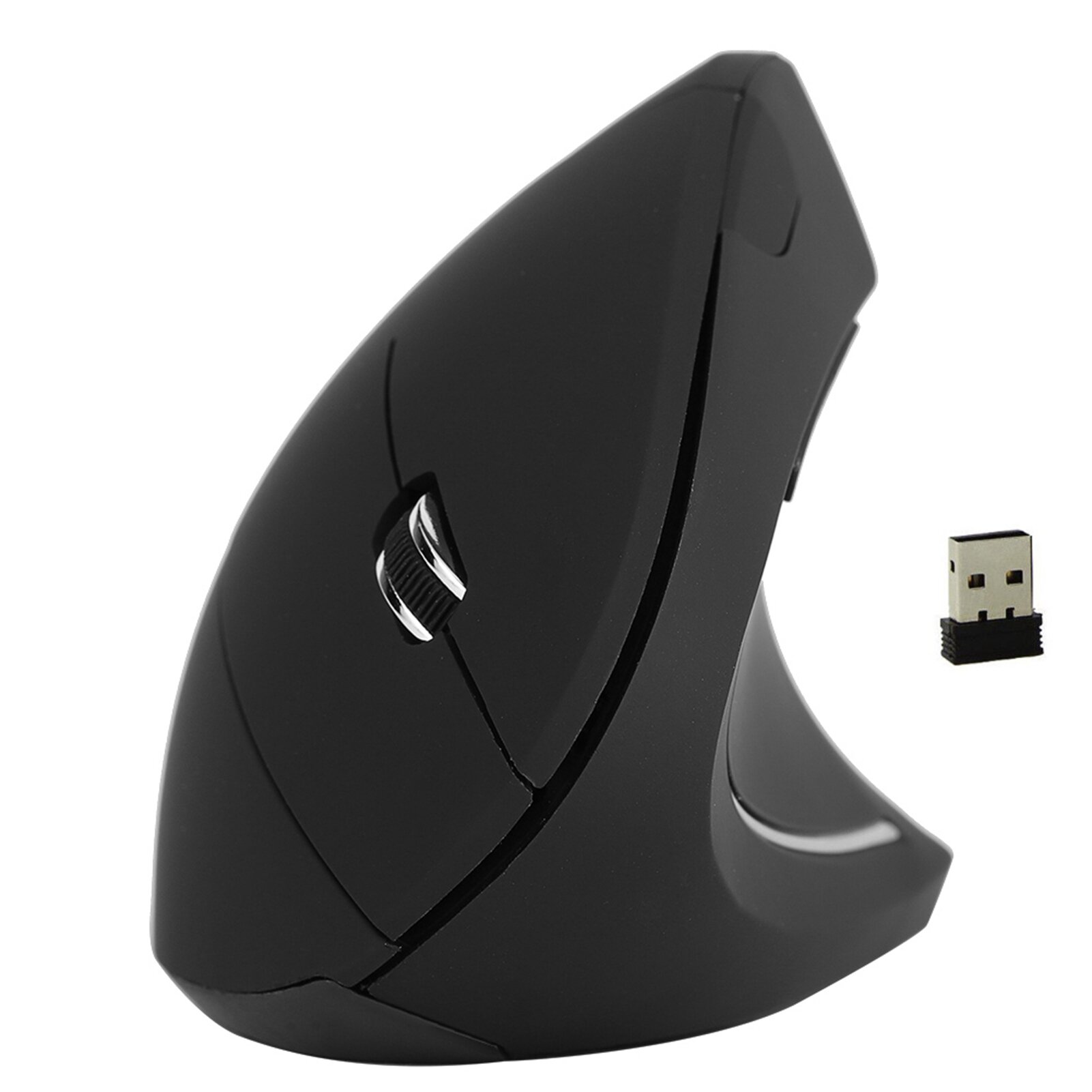 2.4GHz Optical 1600DPI Wireless Ergonomic Vertical Gaming Mouse NOn delay for pc Laptop Black