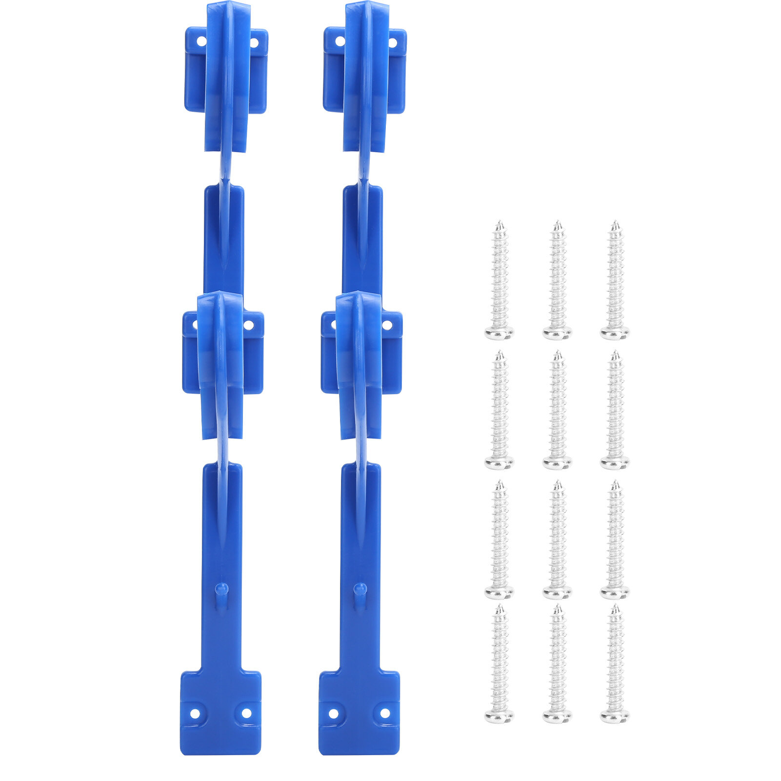 Пластиковый крюк для подвешивания на телескопической штанге пылесоса, шланга, сачка для листьев и садовых инструментов.