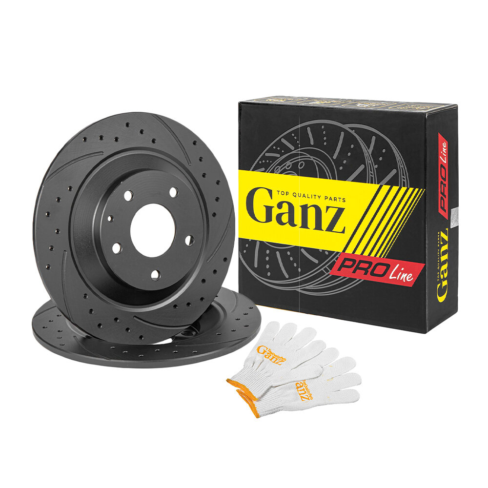 Диск тормозной GANZ задний перфорированный PRO-Line с покрытием (комплект - 2 шт) MAZDA CX-5 Арт: GIJ10132S