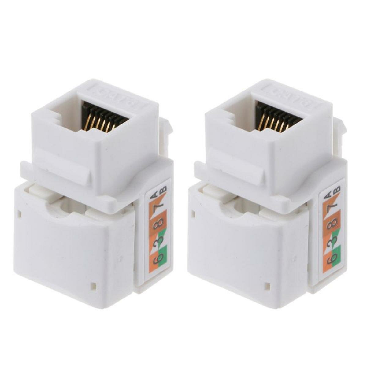 2021 Новый сетевой модуль CAT6, 2 шт, информационный разъем RJ45, адаптер Keystone Jack