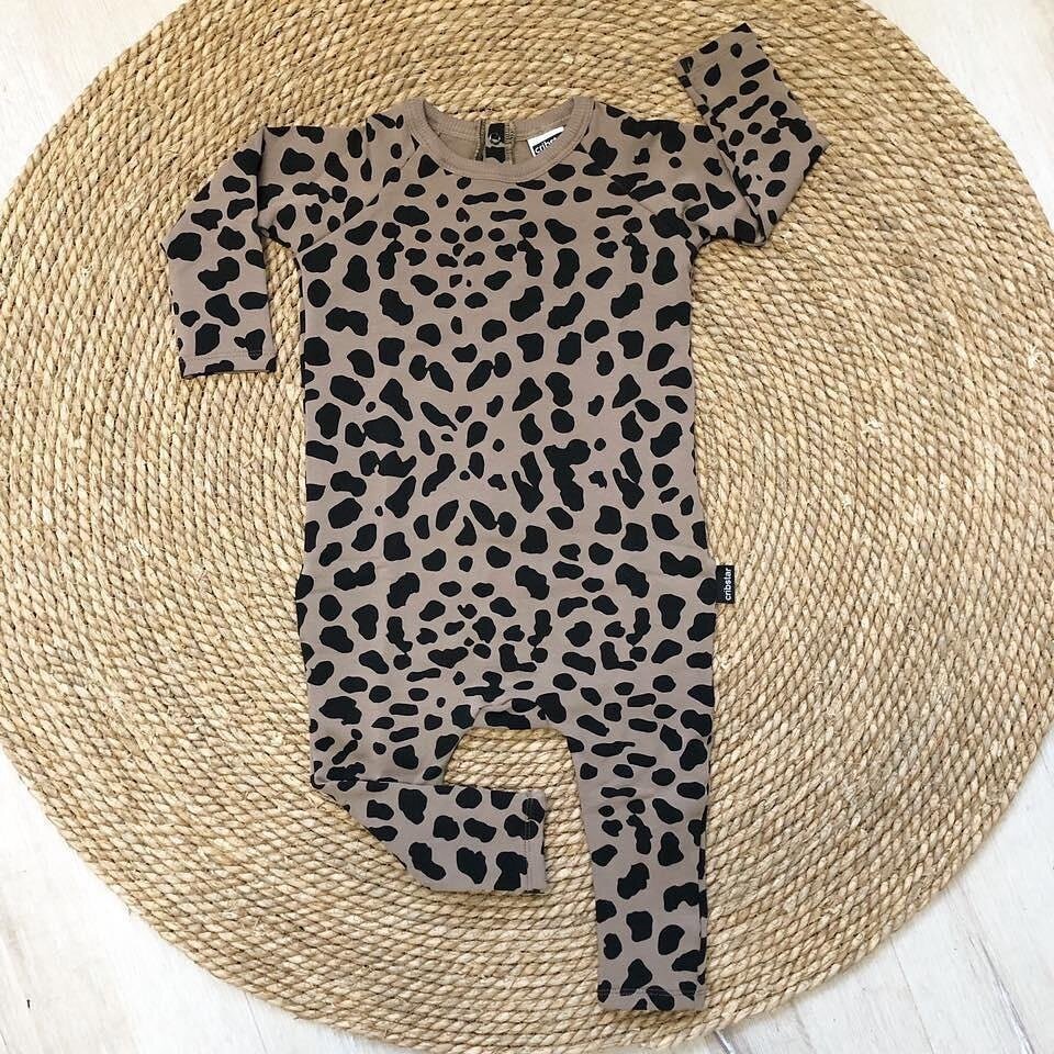 Детский комбинезон, осенний леопардовый топ, длинные рукава, пуговицы сзади, домашние спортивные спальные брюки