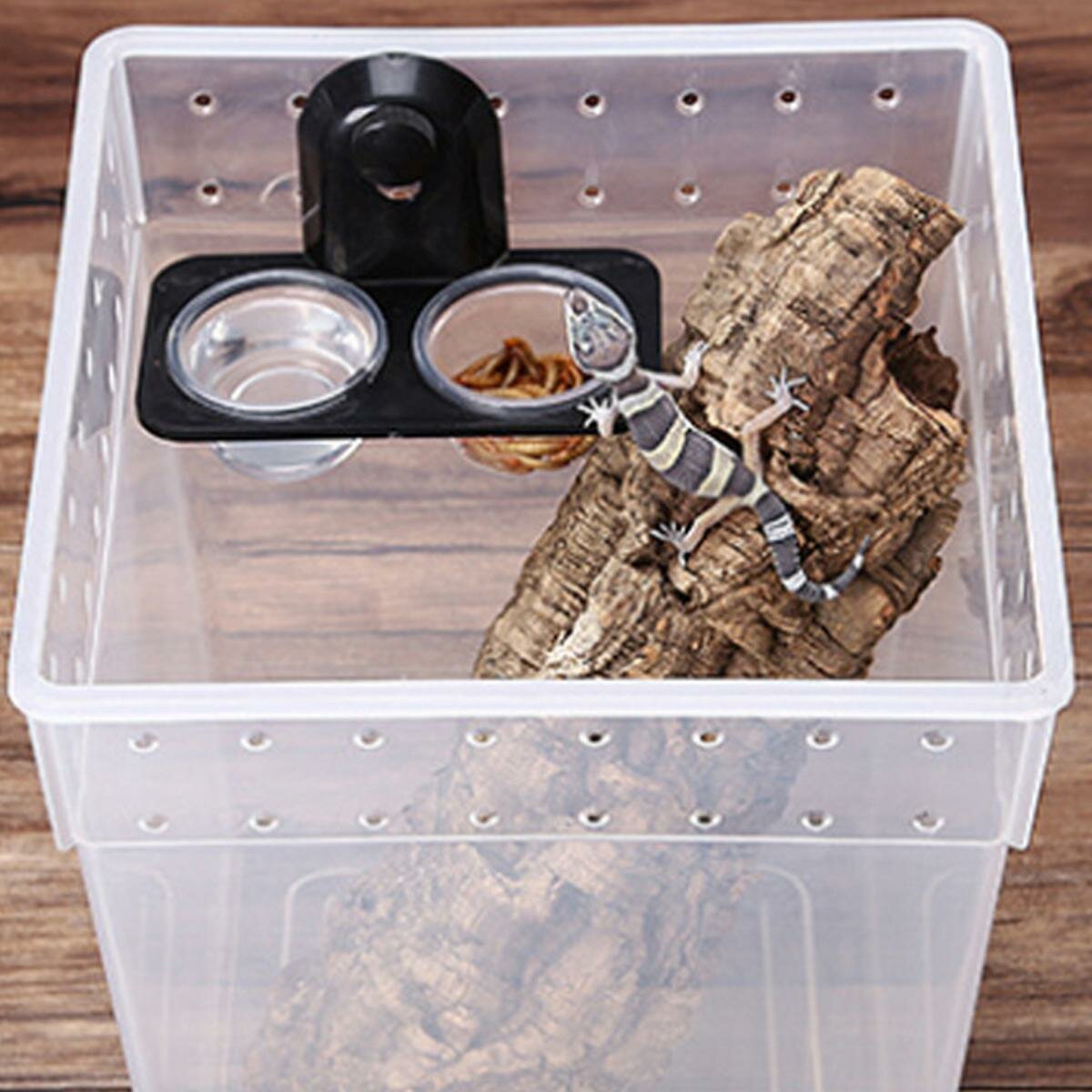 Набор мисок для корма для рептилий со сменной миской для еды и воды для ящериц, раков-отшельников, гекконов, черепах, па