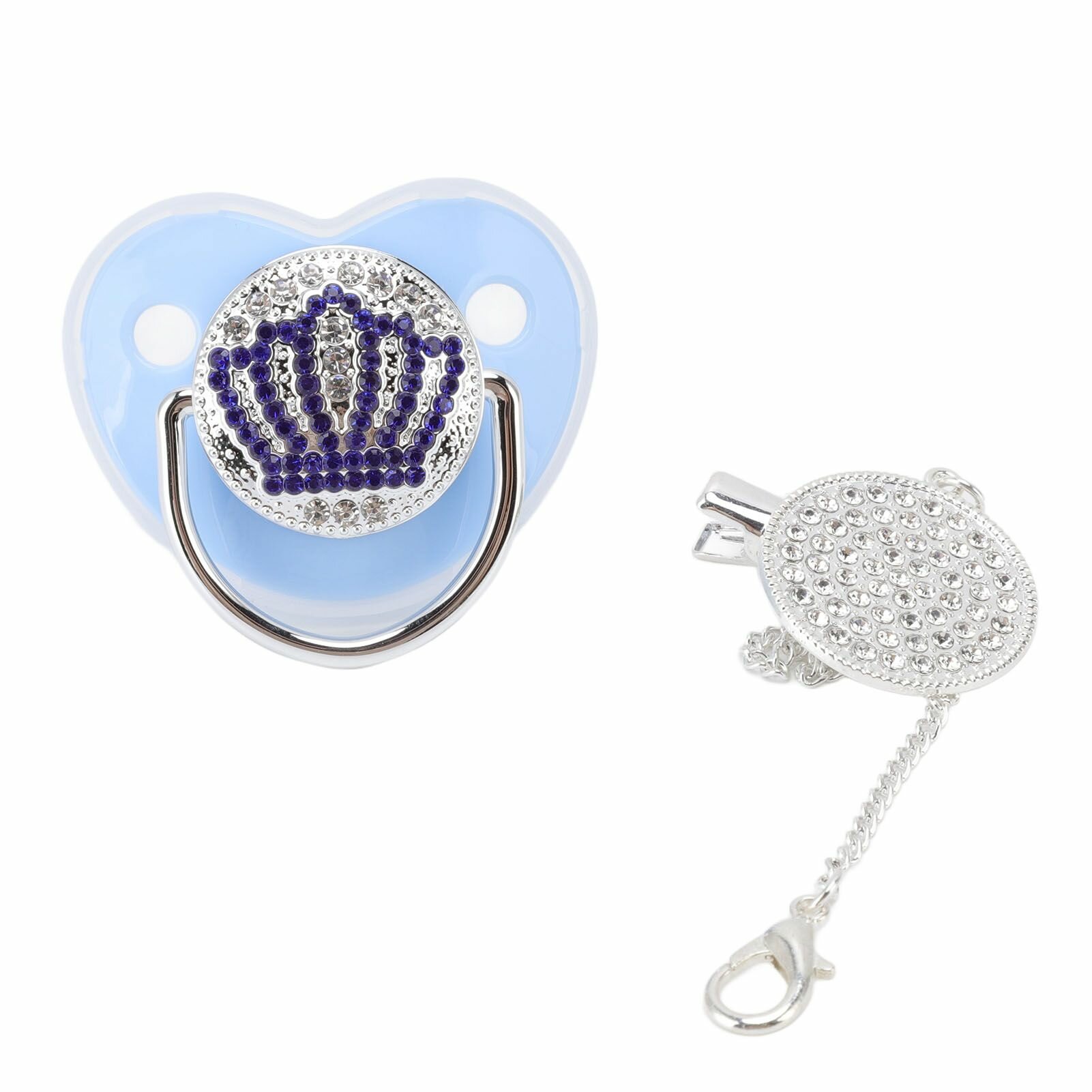 Ультрамягкая детская пустышка без бисфенола А, размер M, соска-пустышка со стразами и короной из силикона для безопасного и комфортного кормления младенцев