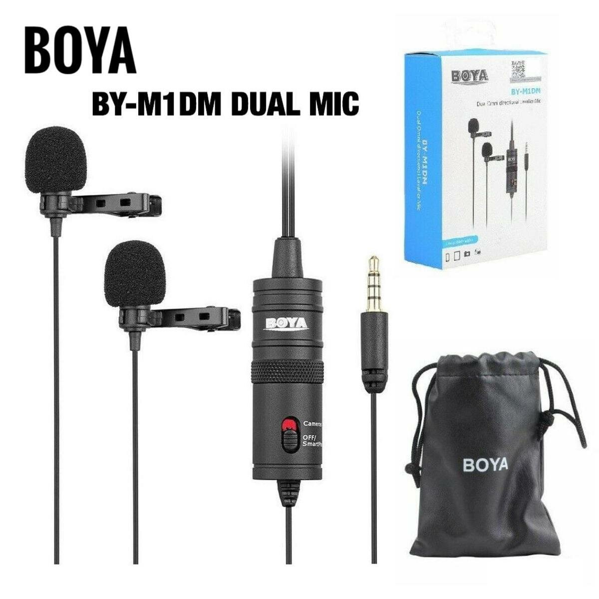 BOYA BY M1 DM Двойной петличный микрофон для камеры DSLR Andriod Mobile M1DM